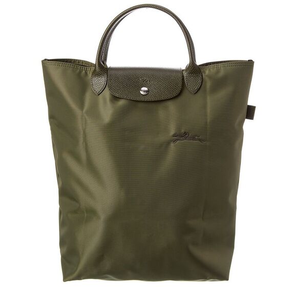 Longchamp | Bags | Longchamp Le Pliage Green Medium Canvas Backpack ...